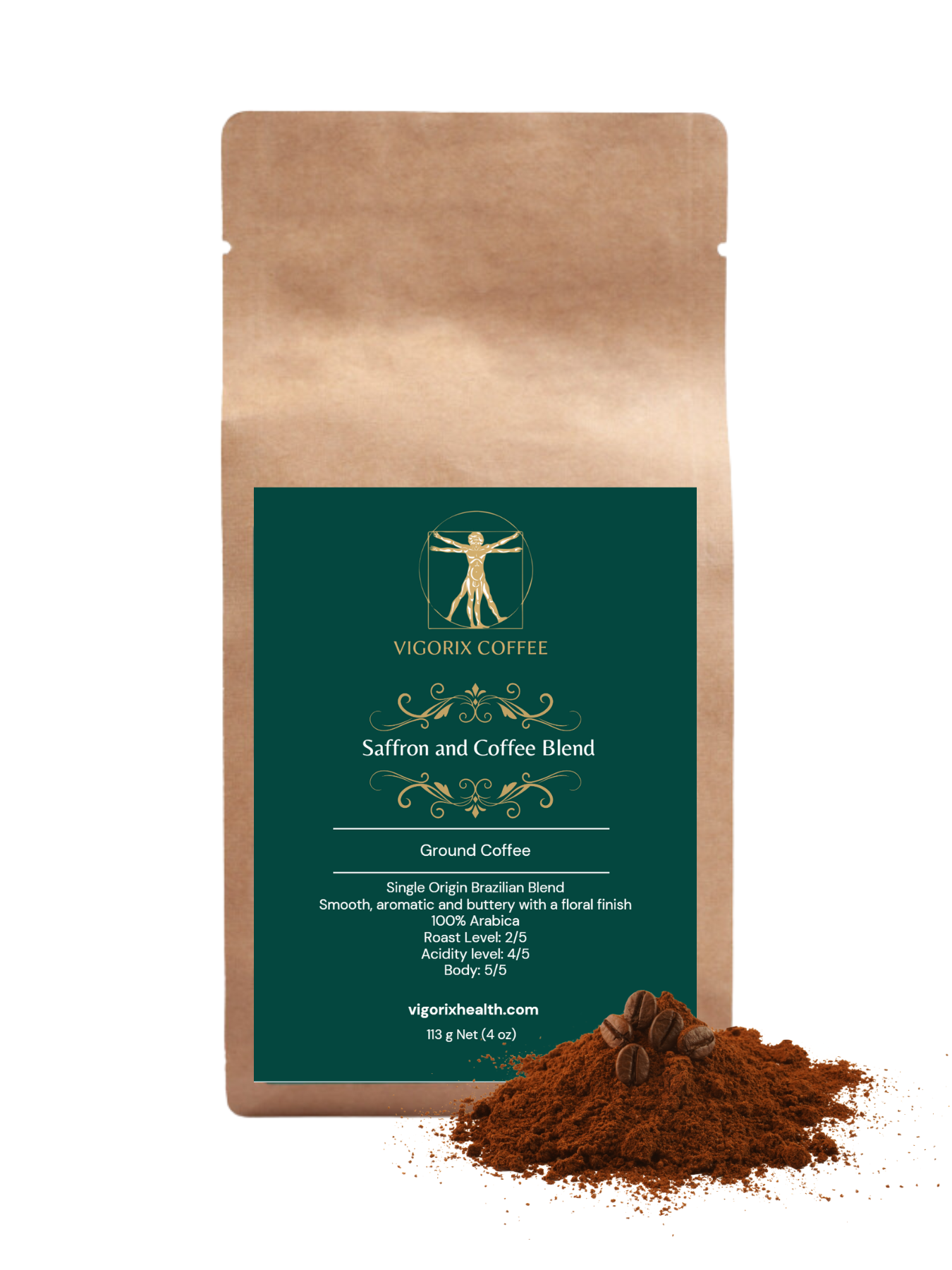 Ground Coffee blended with Saffron – Vigorix Health